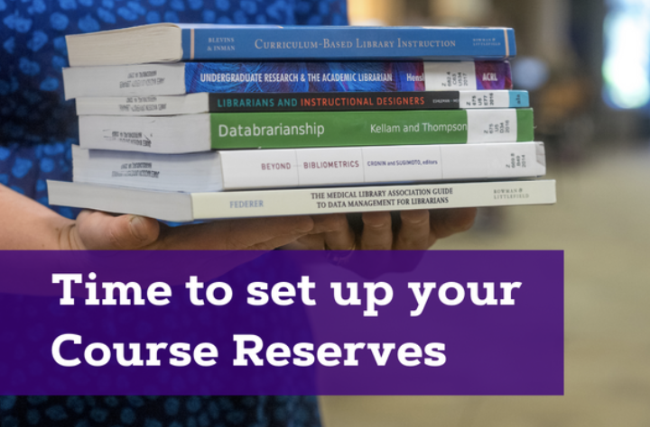 Faculty: Time to Set Up Your Course Reserves - JMU Libraries